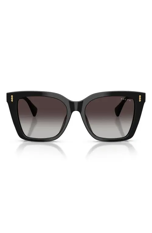 Ralph Lauren 53mm Square Frame Sunglasses - Black/grey Gradient