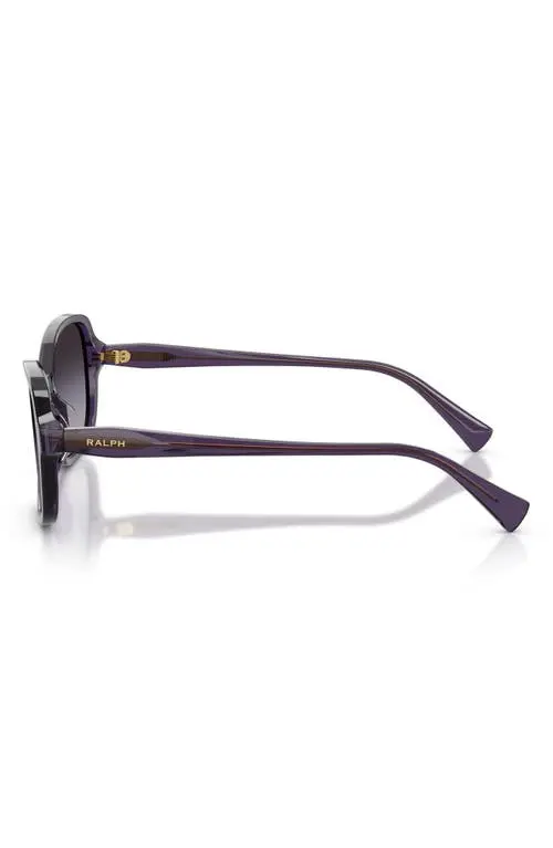 Ralph Lauren Square Frame Acetate Sunglasses - Dark Violet/gradient Grey