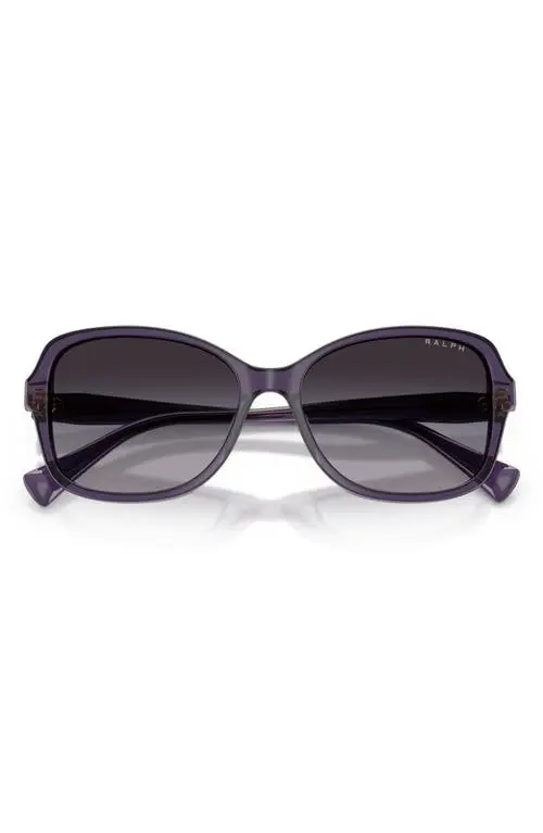 Ralph Lauren Square Frame Acetate Sunglasses - Dark Violet/gradient Grey