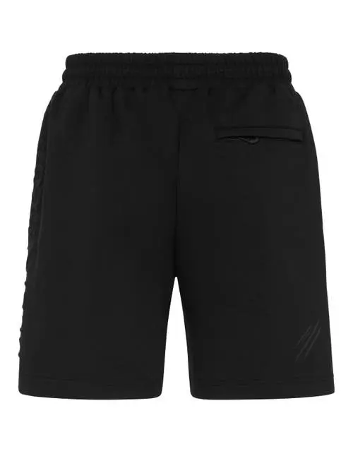PLEIN SPORT Embossed Cotton Fleece Jogging Shorts