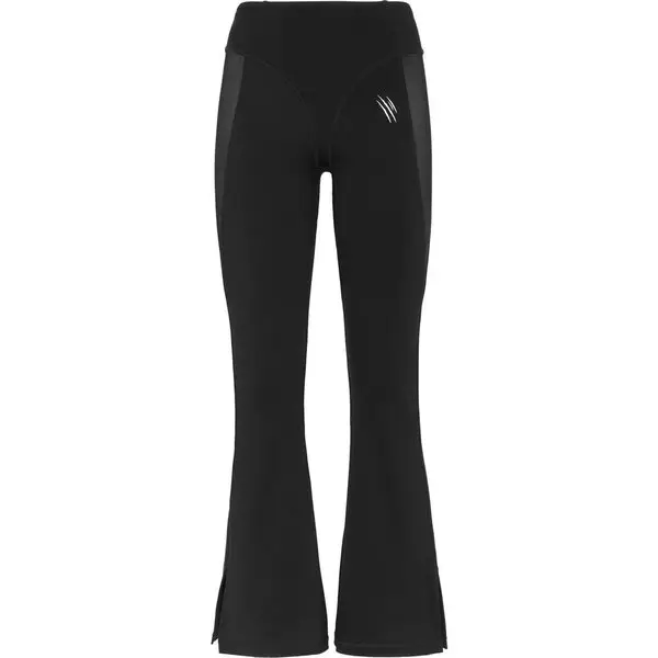 PLEIN SPORT Flare Leggings With Tulle Insets - Black