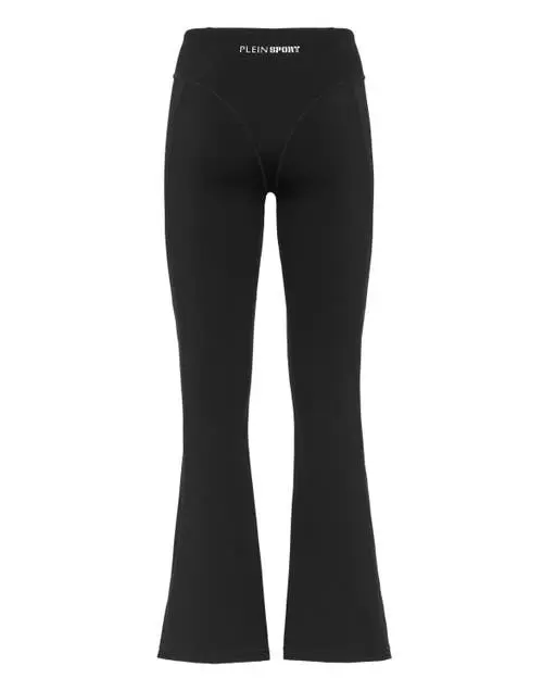 PLEIN SPORT Flare Leggings With Tulle Insets