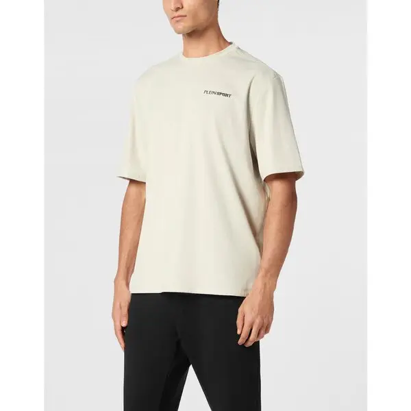 PLEIN SPORT Micro Rib T-shirt Round Neck Ss - Grey