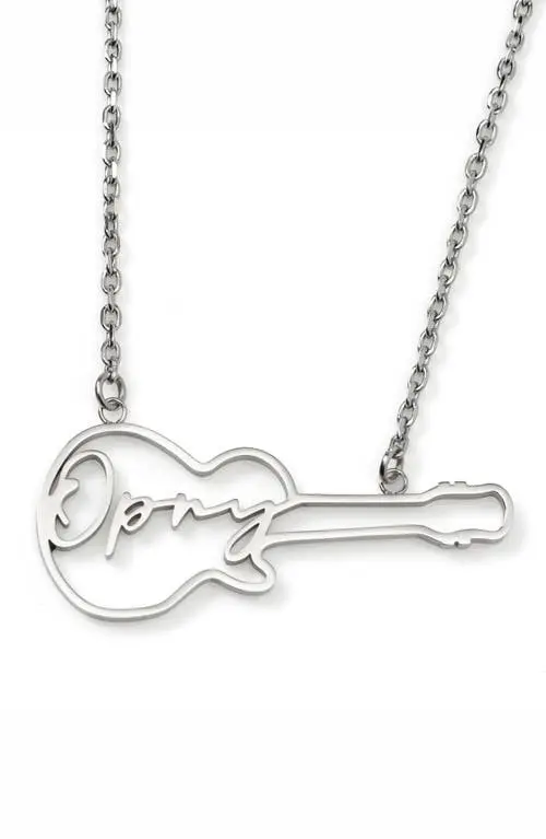CUFFLINKS, INC. Grand Ole Opry Guitar Pendant Necklace - Silver