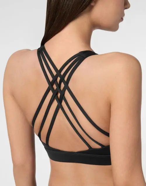 PLEIN SPORT Silky Soft Piping Push Up Bra