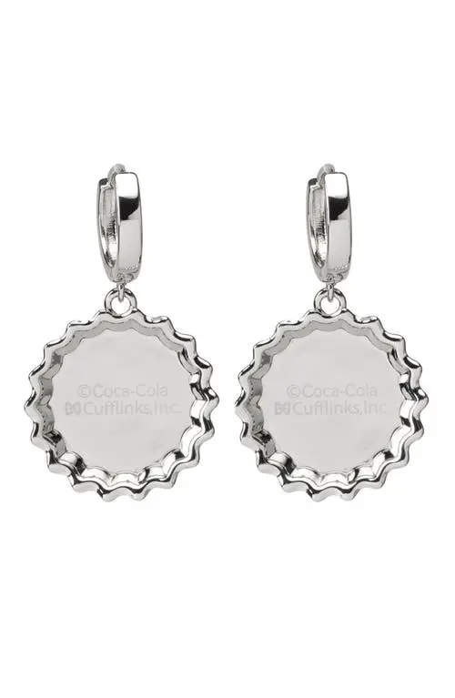 CUFFLINKS, INC. Coca Cola Cap Drop Hoop Earrings