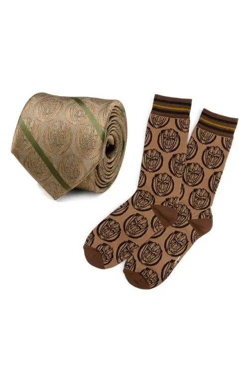 CUFFLINKS, INC. Groot Print Tie And Socks Set