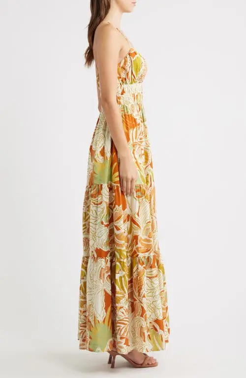 FLYING TOMATO Floral Print Sleeveless Maxi Dress