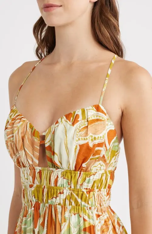 FLYING TOMATO Floral Print Sleeveless Maxi Dress