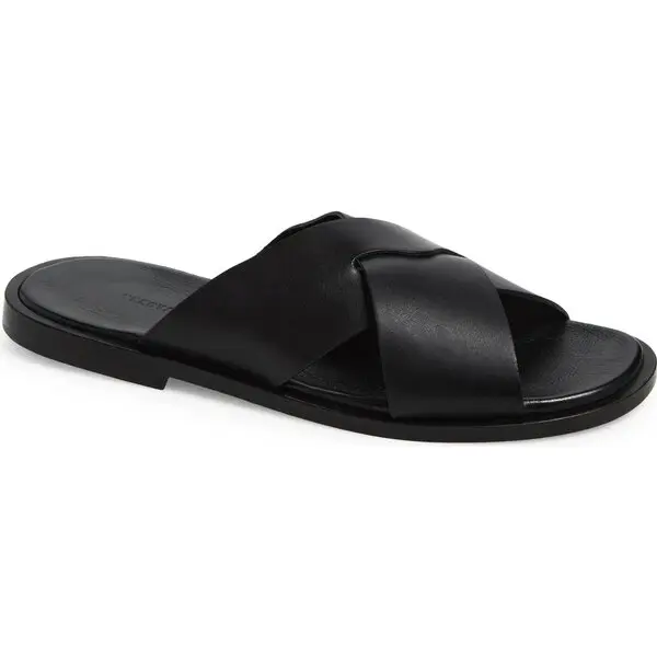 Tecovas Lexington Leather Slide Sandal - Midnight