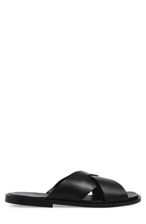 Tecovas Lexington Leather Slide Sandal - Midnight