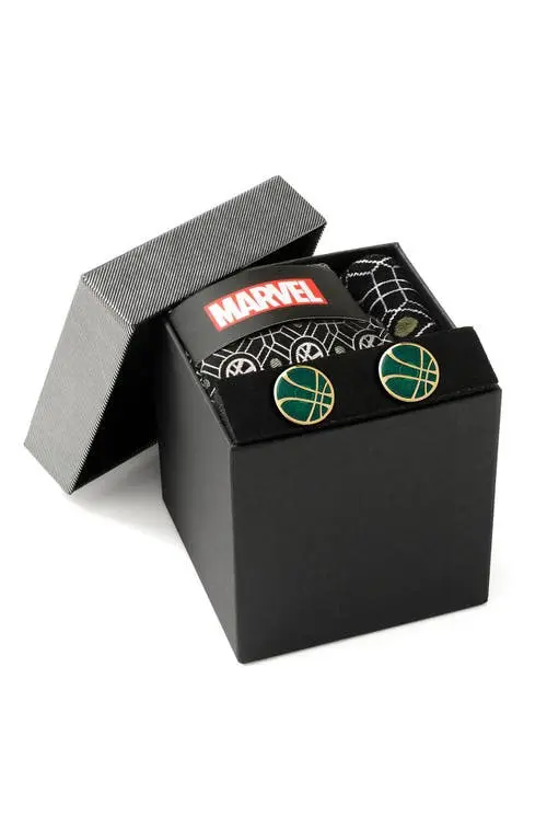 CUFFLINKS, INC. Doctor Strange Silk Tie, Cuff Links, And Crew Socks Set