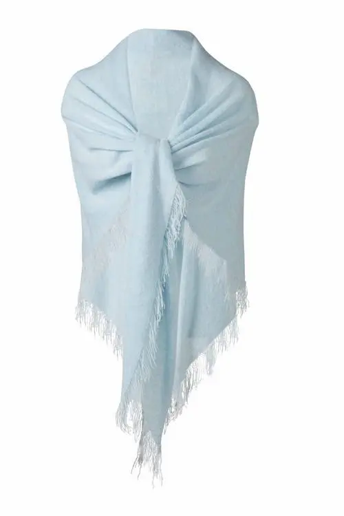 Kinross Cashmere Cashmere Triangle Wrap - Surf