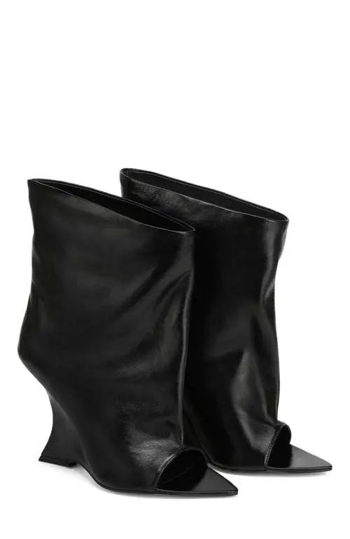 NAKED WOLFE Reptile Embossed Leather - Black