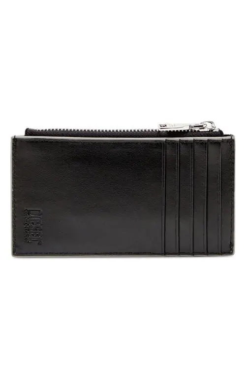DIESEL® 1dr Metallic Leather Card Holder