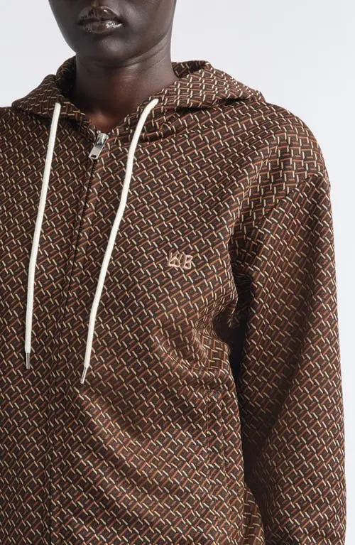 WALES BONNER Hooded Jacquard Track Jacket