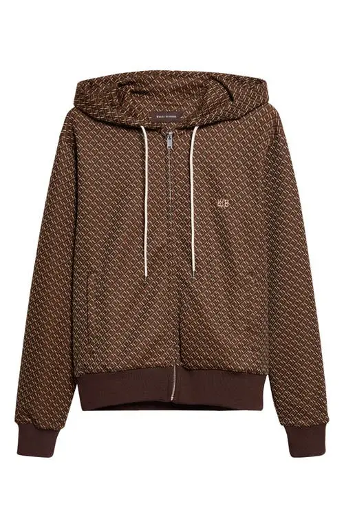 WALES BONNER Hooded Jacquard Track Jacket