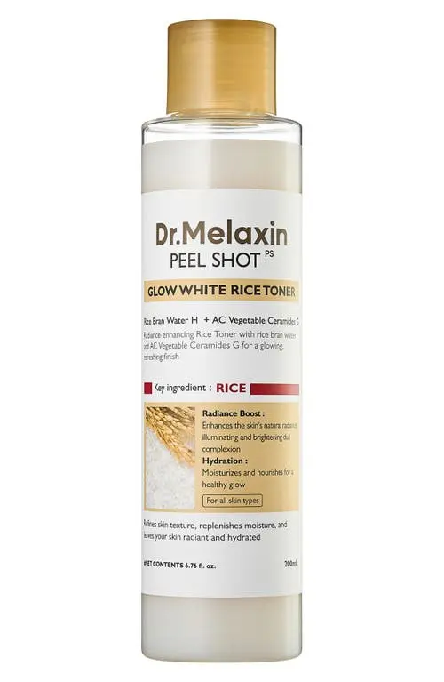 DR MELAXIN Peel Shot Glow White Rice Toner