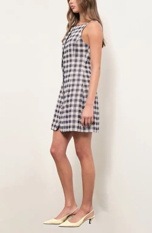 MAUDE CLUB Amanda Gingham Minidress