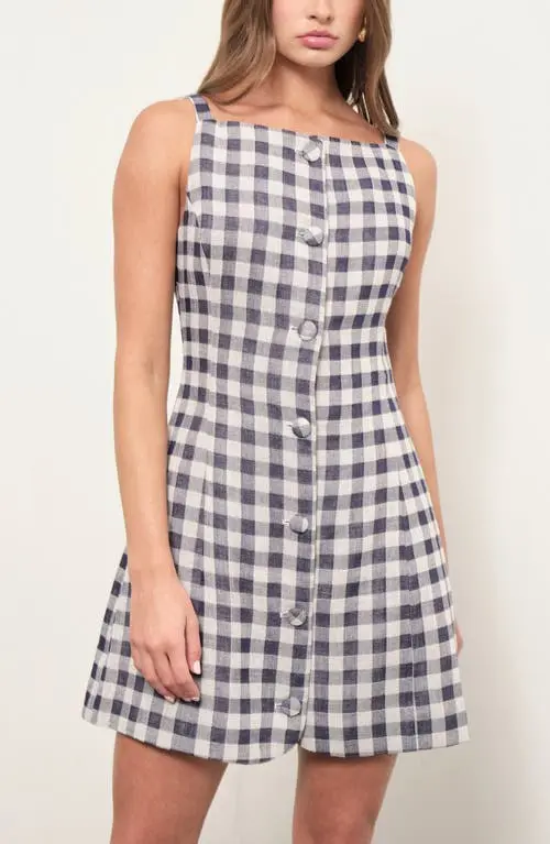 MAUDE CLUB Amanda Gingham Minidress