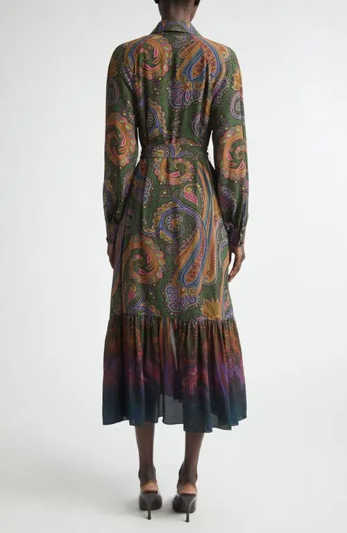 Etro Paisley Print Long Sleeve Shirtdress