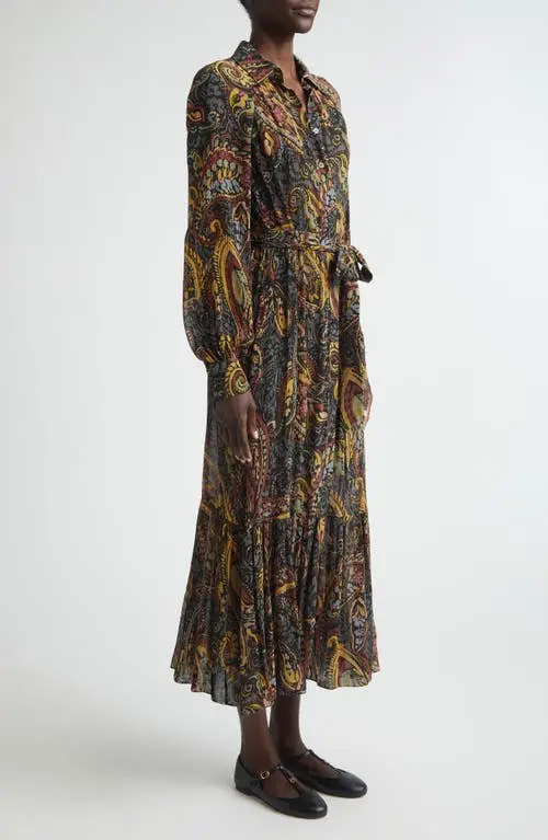 Etro Paisley Print Long Sleeve Shirtdress