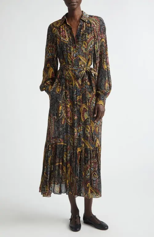 Etro Paisley Print Long Sleeve Shirtdress