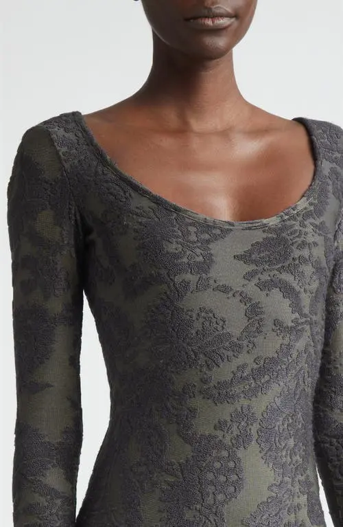 Etro Chenille Jacquard Knit Trumpet Dress