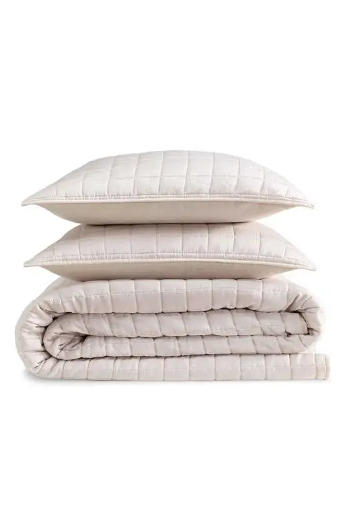Calvin Klein Signature Quilted Comforter & Shams Set - Light Pink