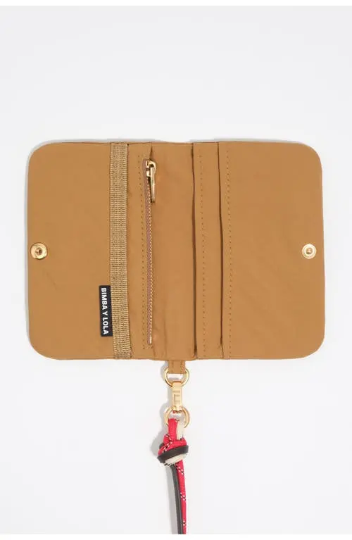 Bimba Y Lola Small Nylon Flap Purse - Caramel