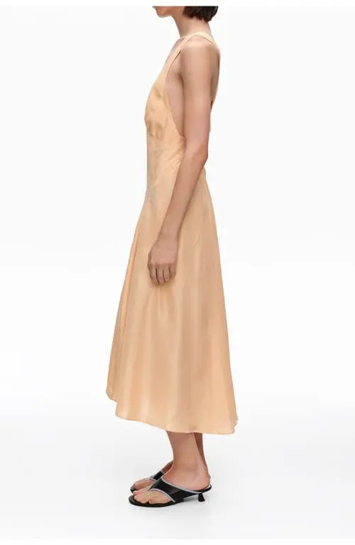 Bimba Y Lola Silk Cross-back Midi Dress