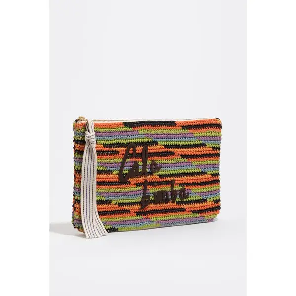 Bimba Y Lola Large Plaited Cotton Handbag - Orange