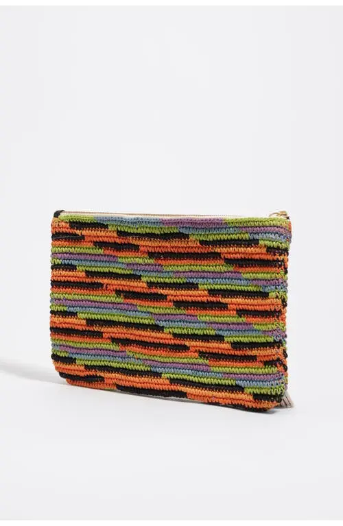 Bimba Y Lola Large Plaited Cotton Handbag - Orange