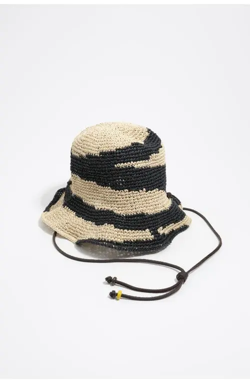 Bimba Y Lola Hat With Raffia-effect - Black