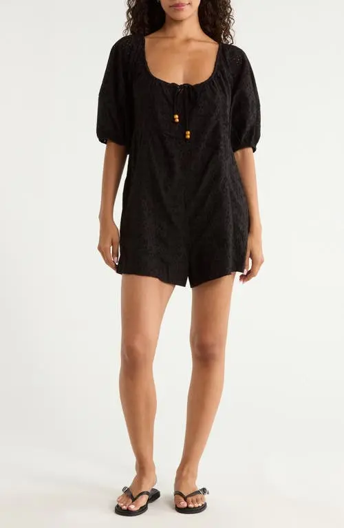 Elan Tie Waist Cover-up Romper