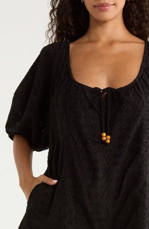 Elan Tie Waist Cover-up Romper