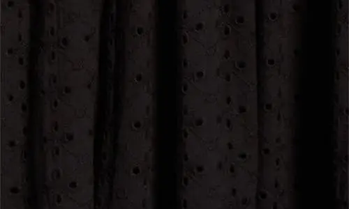 Elan Mixed Media Eyelet Maxi Cover-up Dress