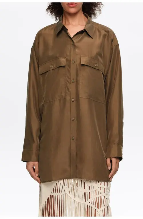 Bimba Y Lola Oversize Silk Shirt