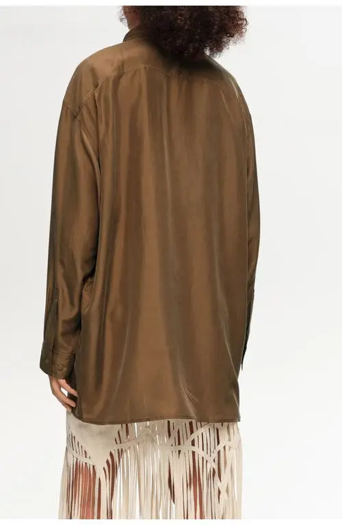 Bimba Y Lola Oversize Silk Shirt