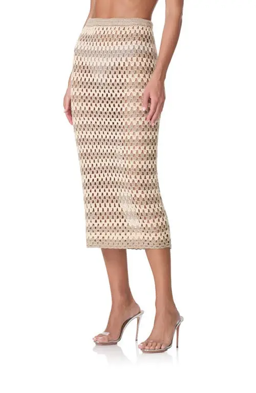 AFRM Natalia Stripe Crochet Maxi Skirt