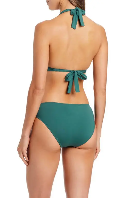 BLEU BY ROD BEATTIE Hipster Bikini Bottoms With Embroidered Lace Trim - Emerald Grove