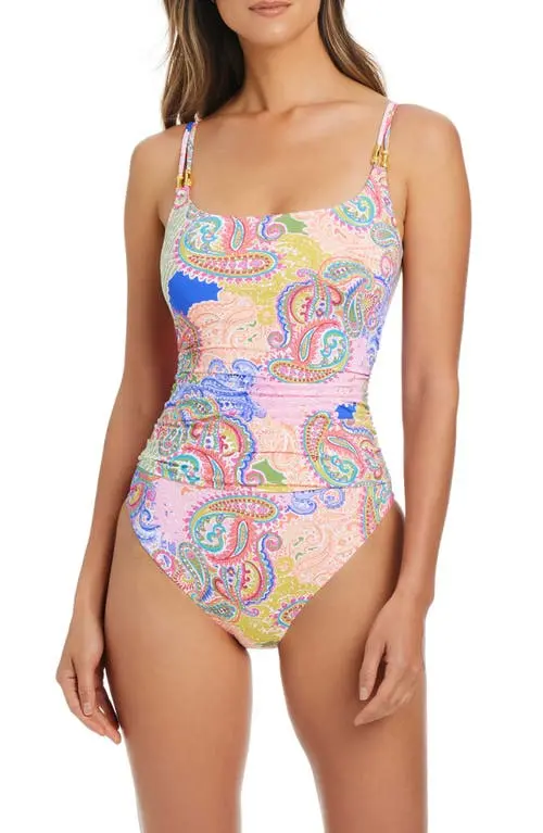 BLEU BY ROD BEATTIE Paisley One-piece Swimsuit - Pink Multi