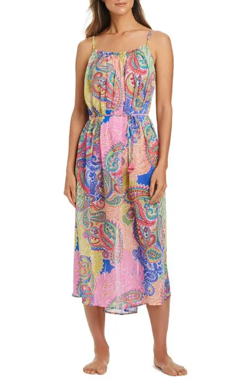 BLEU BY ROD BEATTIE Paisley Print Off The Shoulder Cover-up Dress - Multi