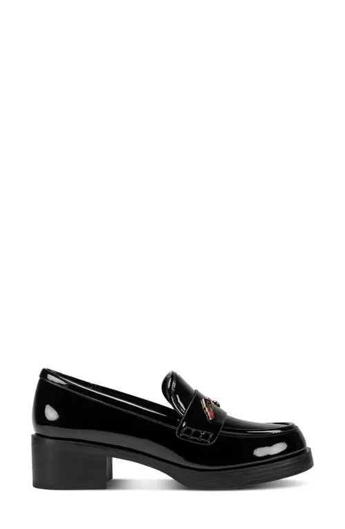 Karl Lagerfeld Paris Patent Loafer - Black