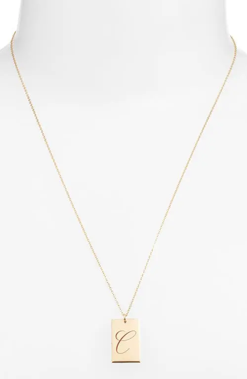 SET & STONES Stella Initial Pendant Necklace - Gold/c