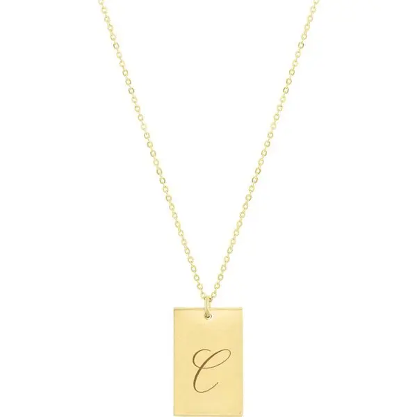 SET & STONES Stella Initial Pendant Necklace - Gold/c