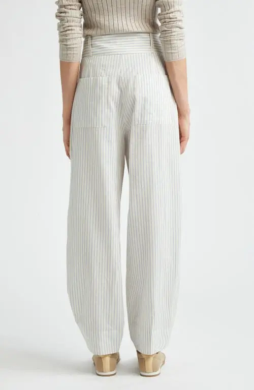 TOTEME Stripe Organic Cotton & Silk Balloon Pants