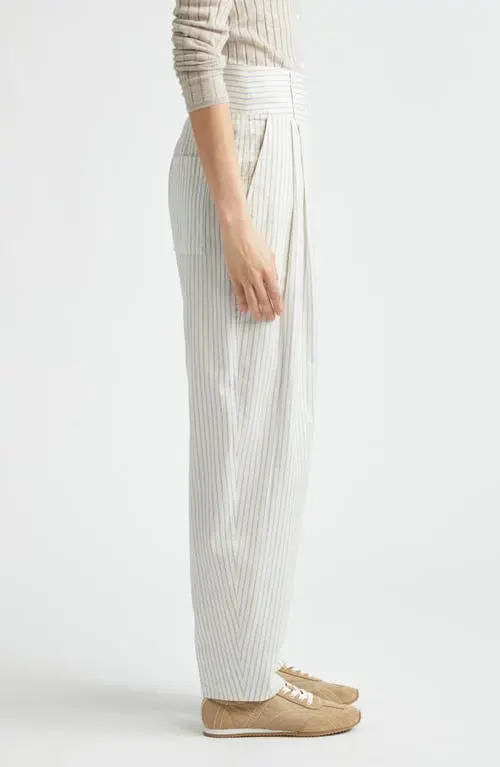 TOTEME Stripe Organic Cotton & Silk Balloon Pants