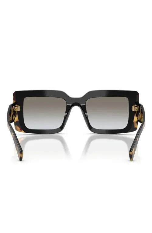 Prada 52mm Rectangular Sunglasses - Black/tortoise/grey