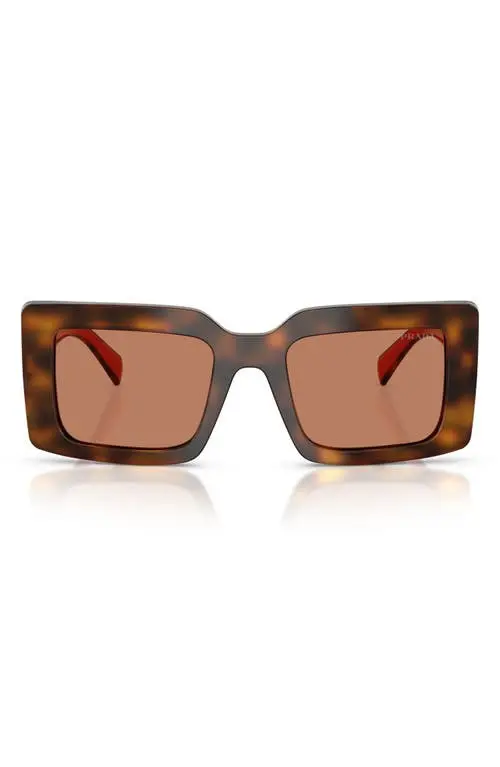 Prada Rectangular Sunglasses - Juniper Tortoise/brown